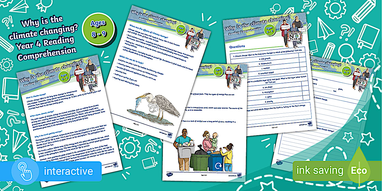 Why is the climate changing? Year 4 Reading Comprehension (Ages 8 - 9)