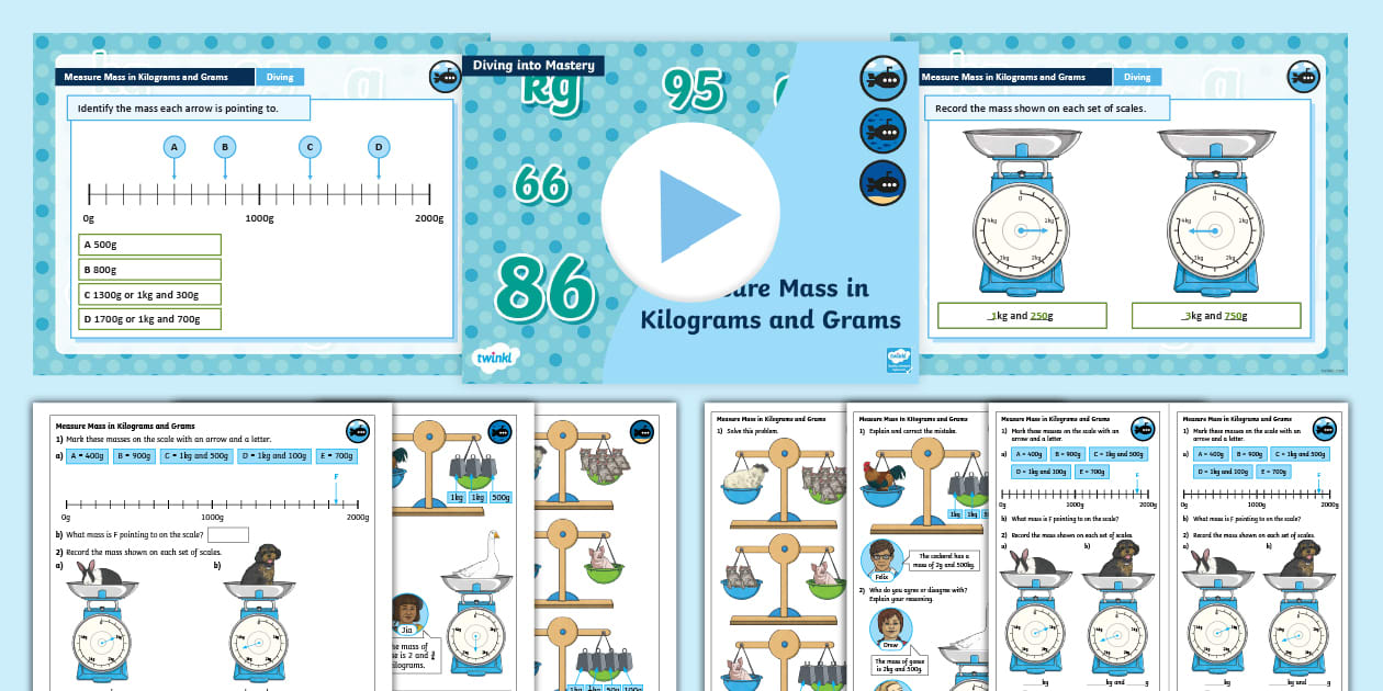 Measure Mass Using Grams and Kilograms (teacher made)