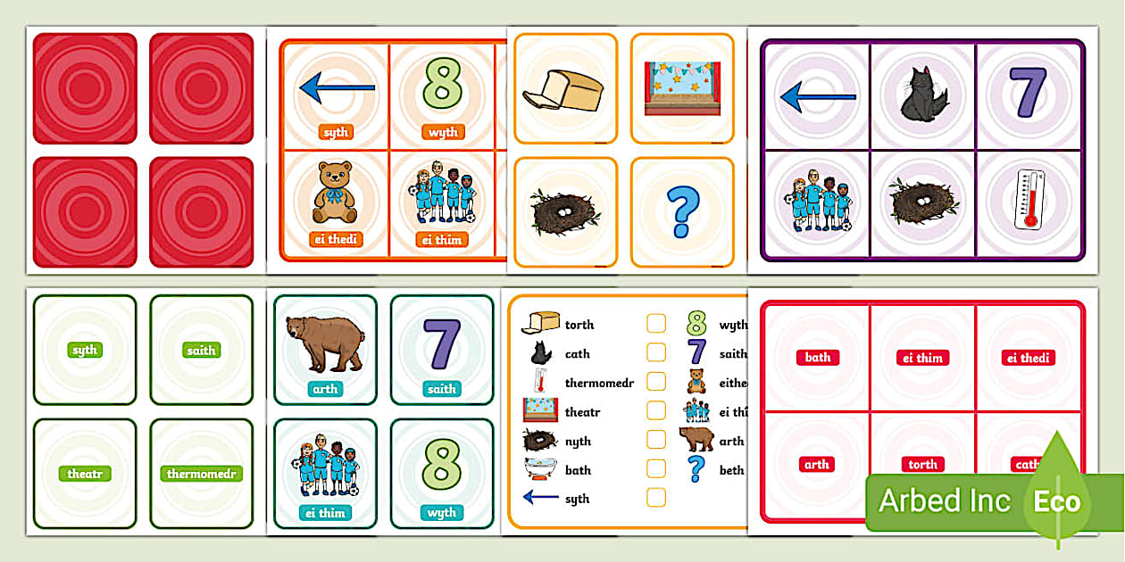 Gem Loto Llythyren Dwbl 'th' (teacher made) - Twinkl