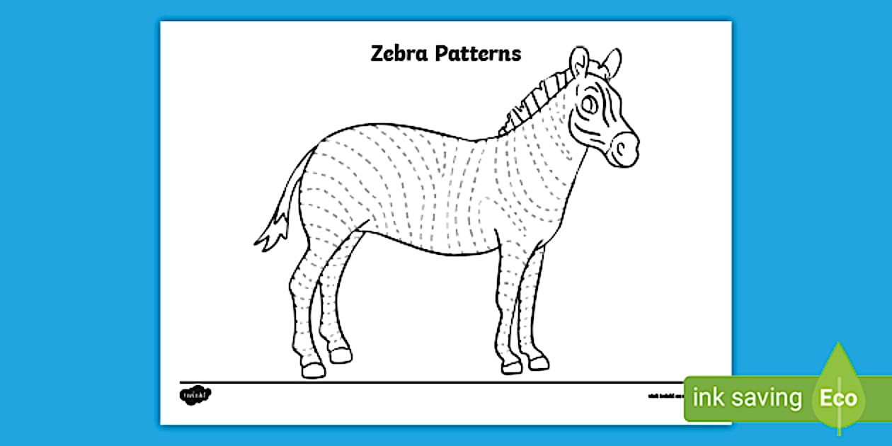 EYFS Zebra Patterns Pencil Control Activity (teacher made)