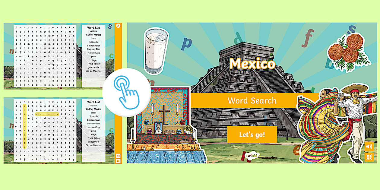 Mexico Interactive Word Search (teacher made) - Twinkl