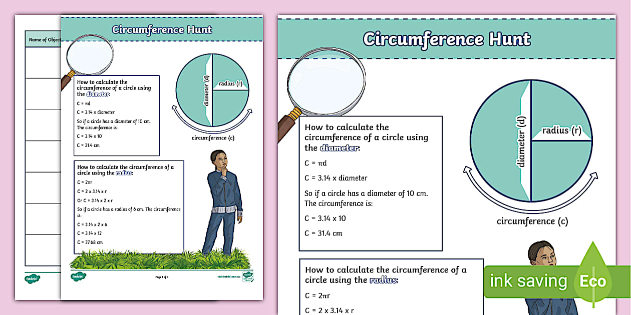 Circumference of a Circle Hunt - Primary School - Twinkl