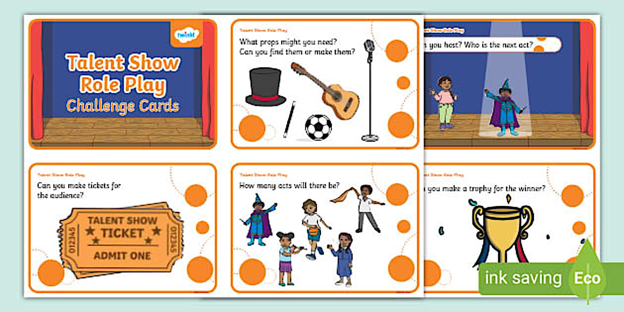 Editable Talent Show Role Play Challenge Cards - Twinkl