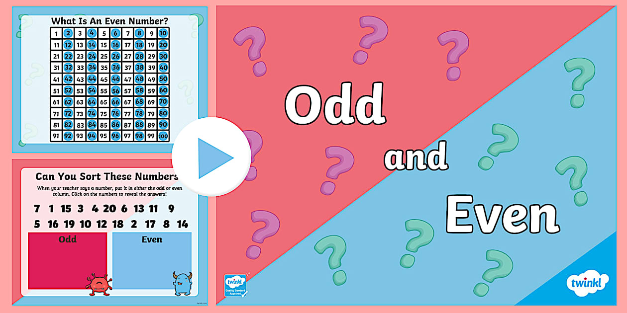 KS1 Maths - Odd and Even Numbers Powerpoint (teacher made)