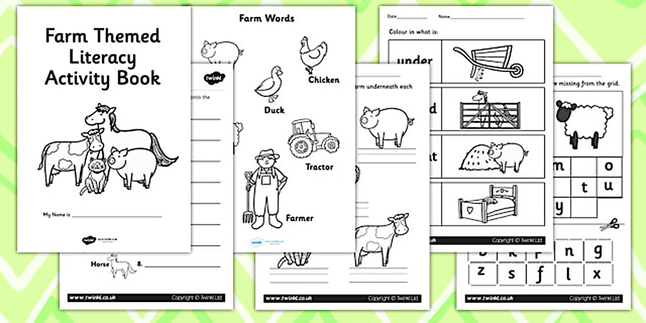 Farm Themed KS1 Literacy Activity Book - english activity book