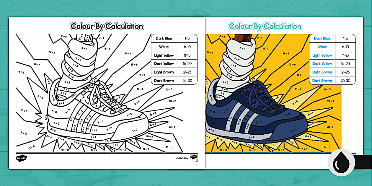 Terry Fox Colour By Calculation (Teacher-Made) - Twinkl
