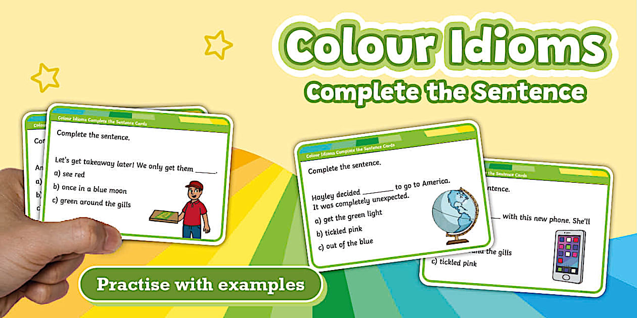 Colour Idioms Complete the Sentence Cards