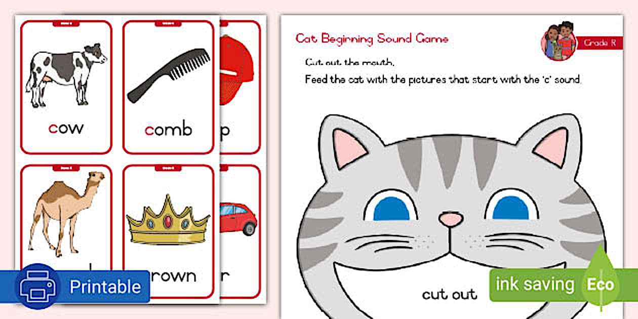 Gr. R Phonics Printable Game: C Sound (teacher made)