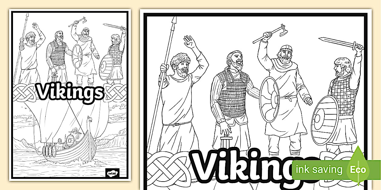 Vikings Topic Book Cover Template - History - KS2 - Twinkl