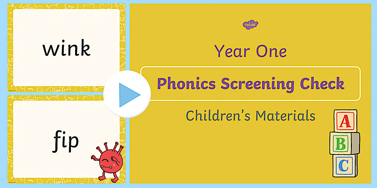 Year 1 Phonics Children’s Materials PowerPoint - Twinkl
