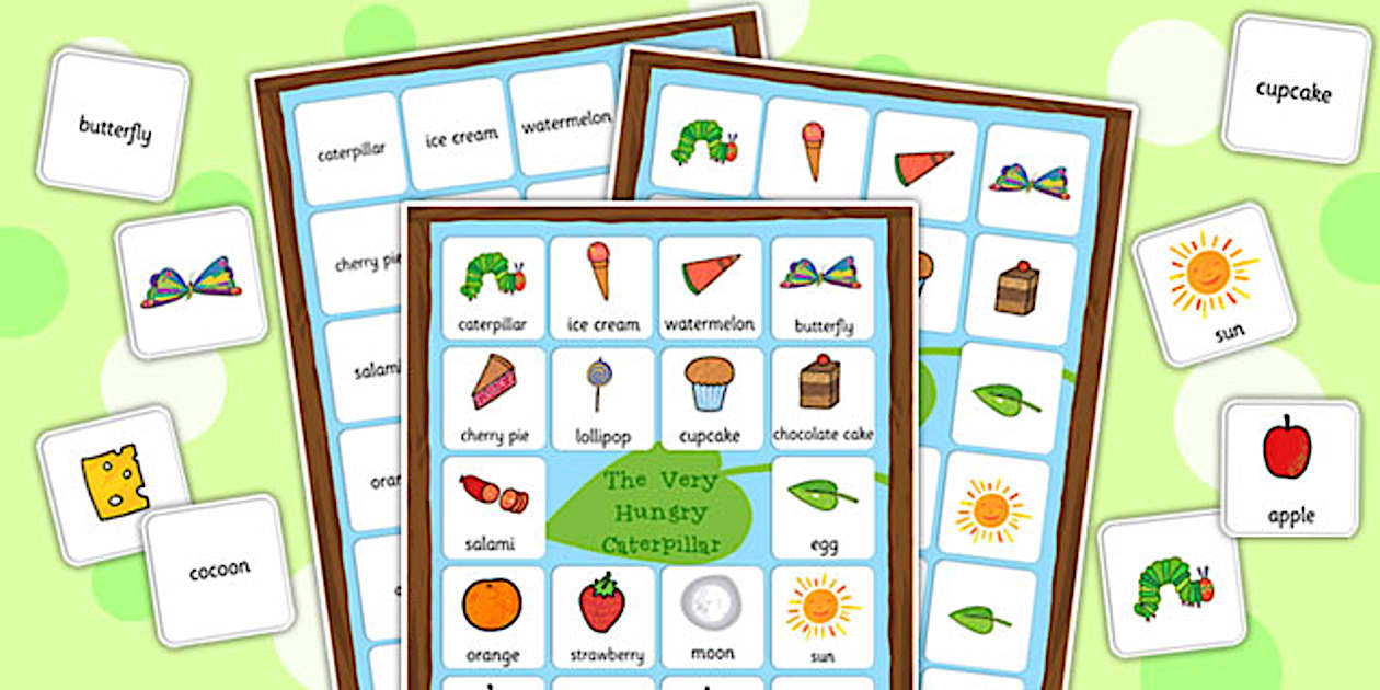 Word Mat and Matching Cards to Support Teaching on The Very Hungry ...