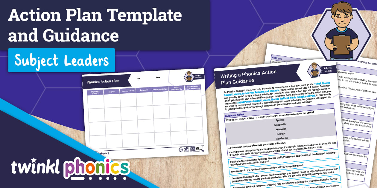 Twinkl Phonics Subject Leaders: Action Plan Template & Guide
