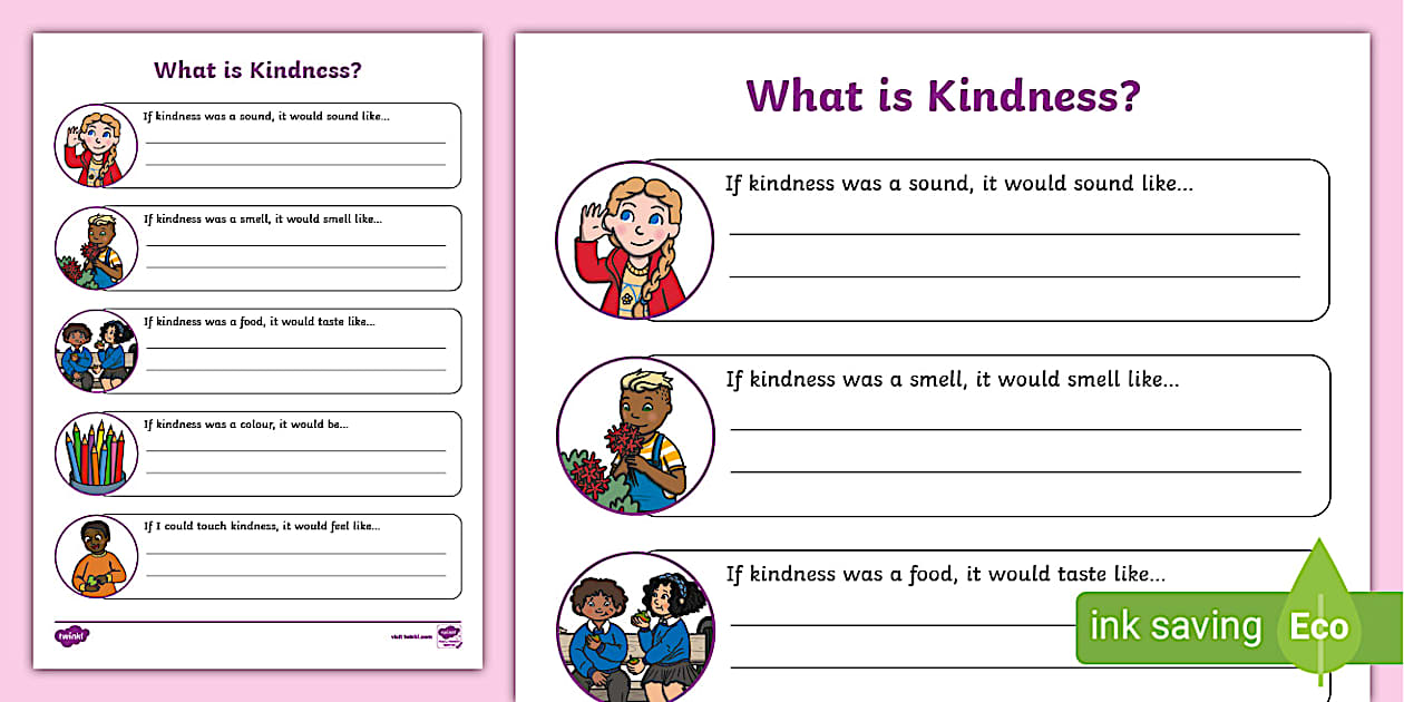 What is Kindness? Activity Sheet (teacher made) - Twinkl