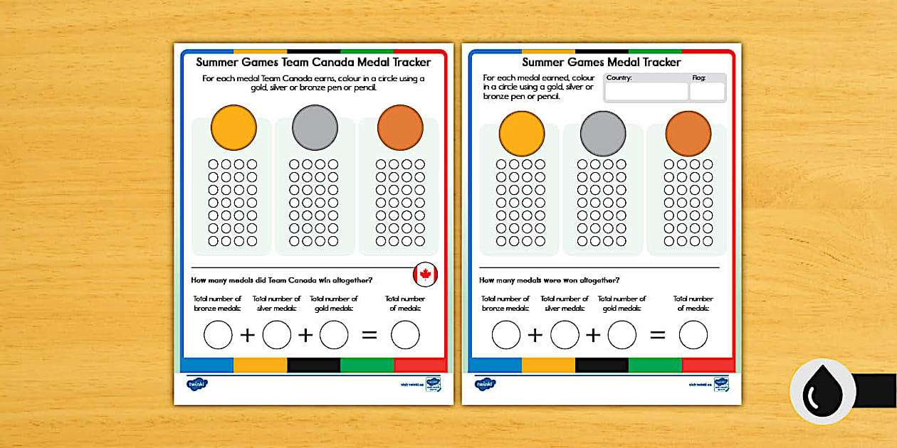Canada Summer Games medal Tracker (teacher made) - Twinkl