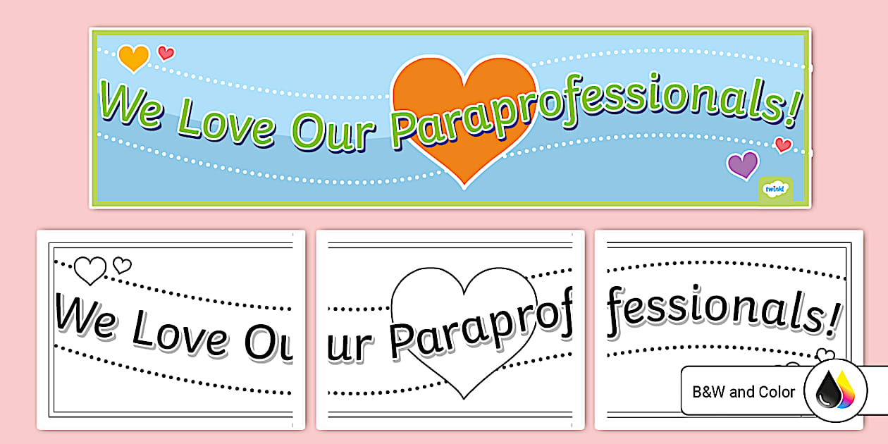 Paraprofessional Appreciation Day Banner | Twinkl USA