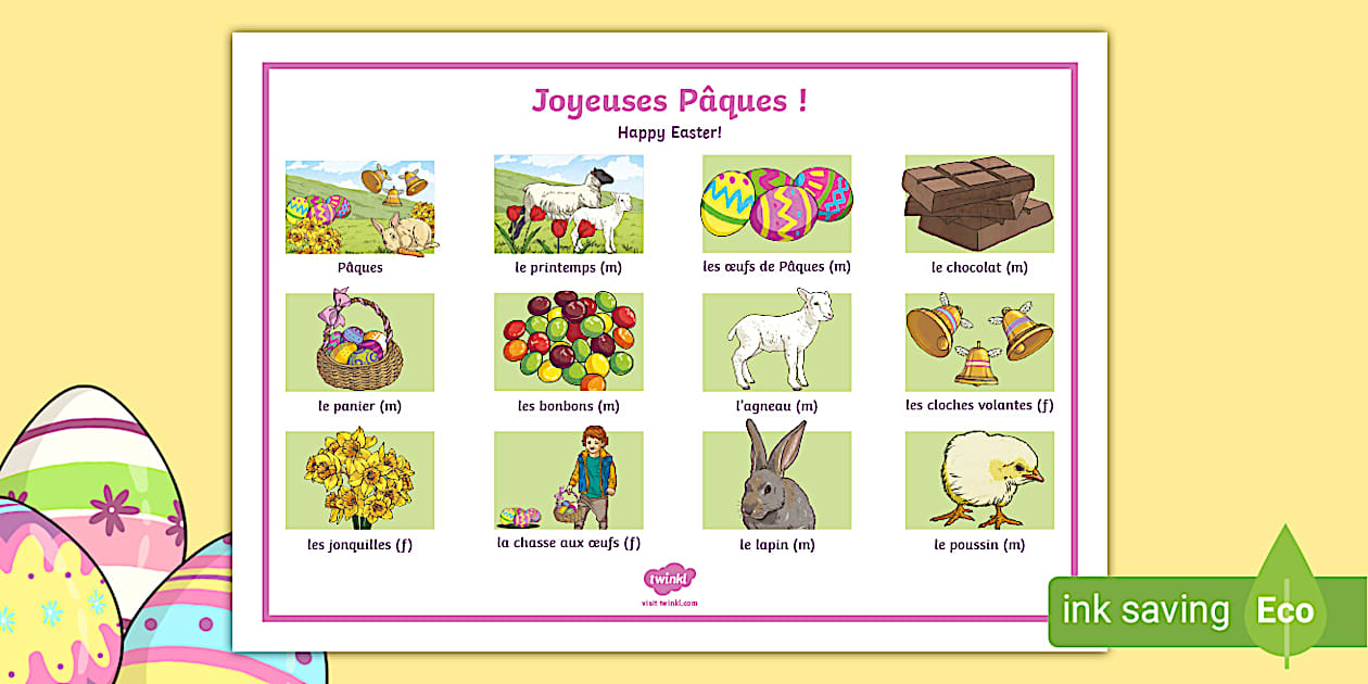 👉 French: Easter Word Mat - KS2 Resource (Teacher-Made)