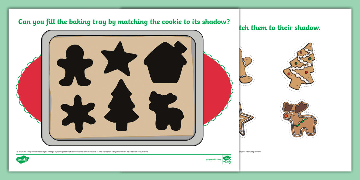 Christmas Cookie Matching (teacher made) - Twinkl