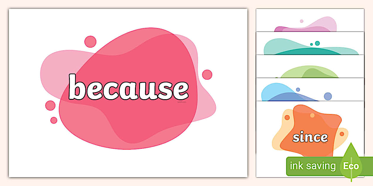 Causal Conjunctions Display Posters (teacher made) - Twinkl