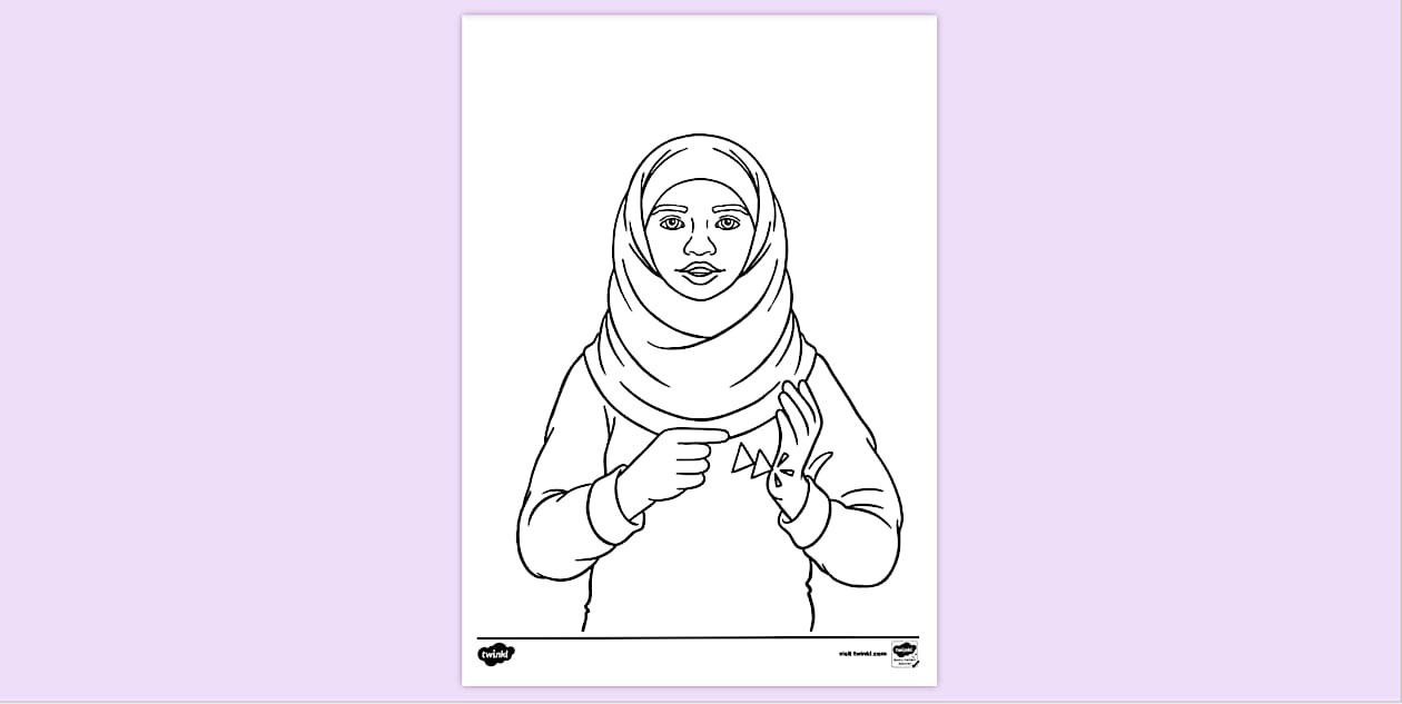 BSL Child Toilet Colouring Sheet (teacher made) - Twinkl