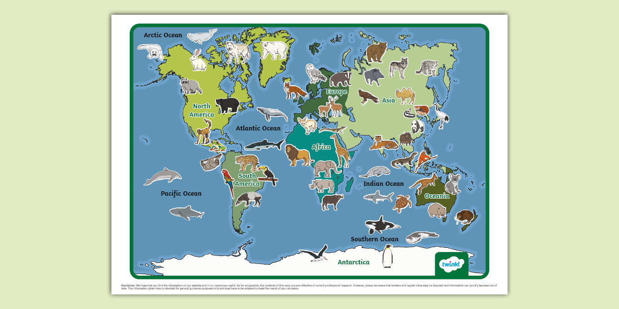 Habitat Map of the World | Primary Resources | Twinkl