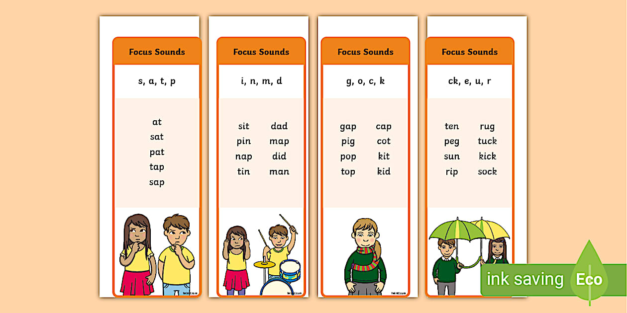 Twinkl Phonics Level 2 Spelling Bookmarks - Twinkl