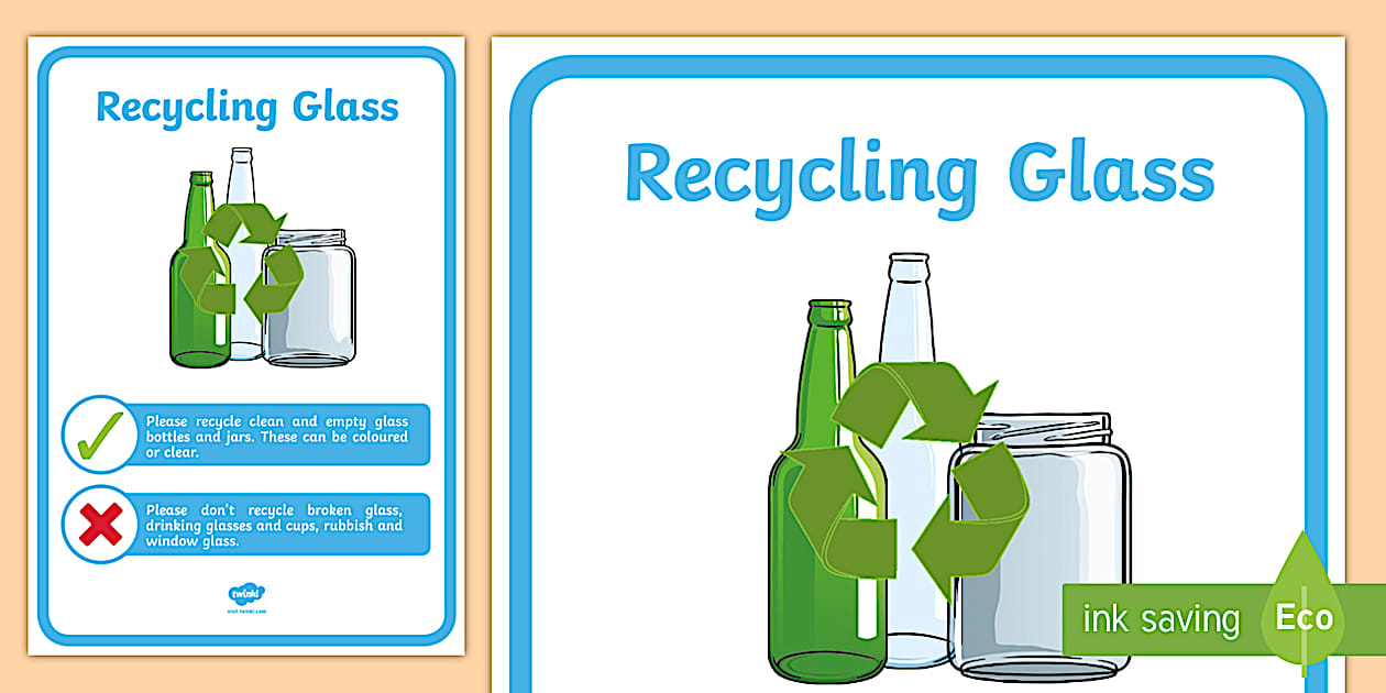 Recycling Glass Display Poster