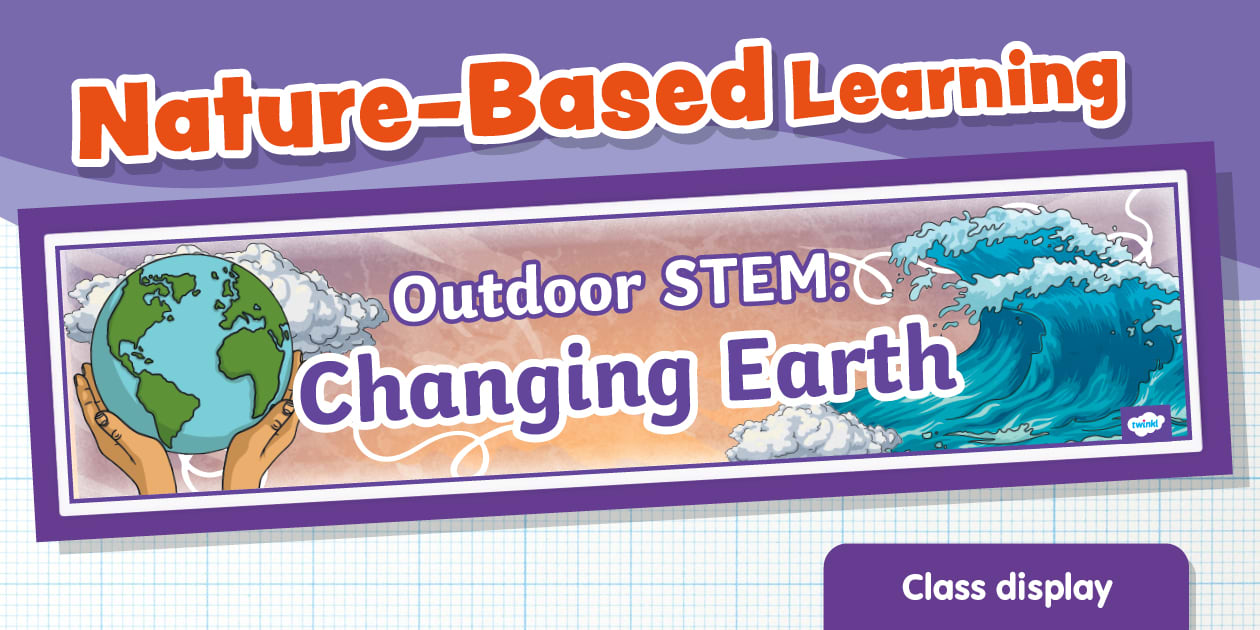 Outdoor STEM Display Banner: Changing Earth (teacher made)