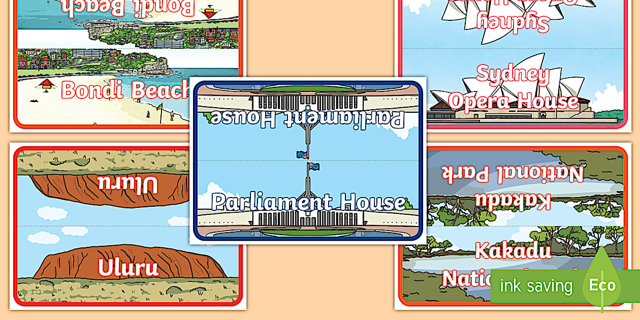 Australian Landmarks Group and Table Signs - Class Group Table Signs