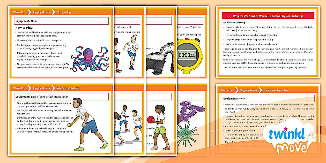Quick PE Warm-UP Games (7–11) | Warm-Up Tag Games - Twinkl