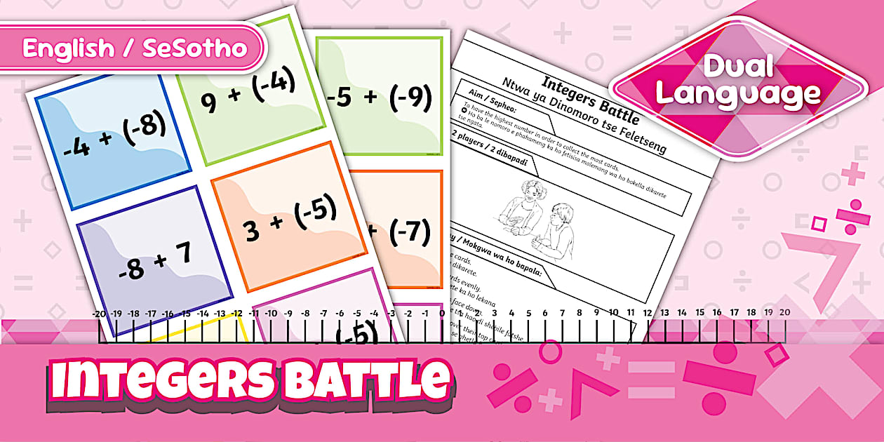 Grade7 - Maths - Term1 - Integers Battle - Sesotho/ English