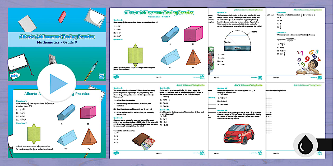 AB Testing Practice Grade 9 Maths 1 (teacher made) - Twinkl