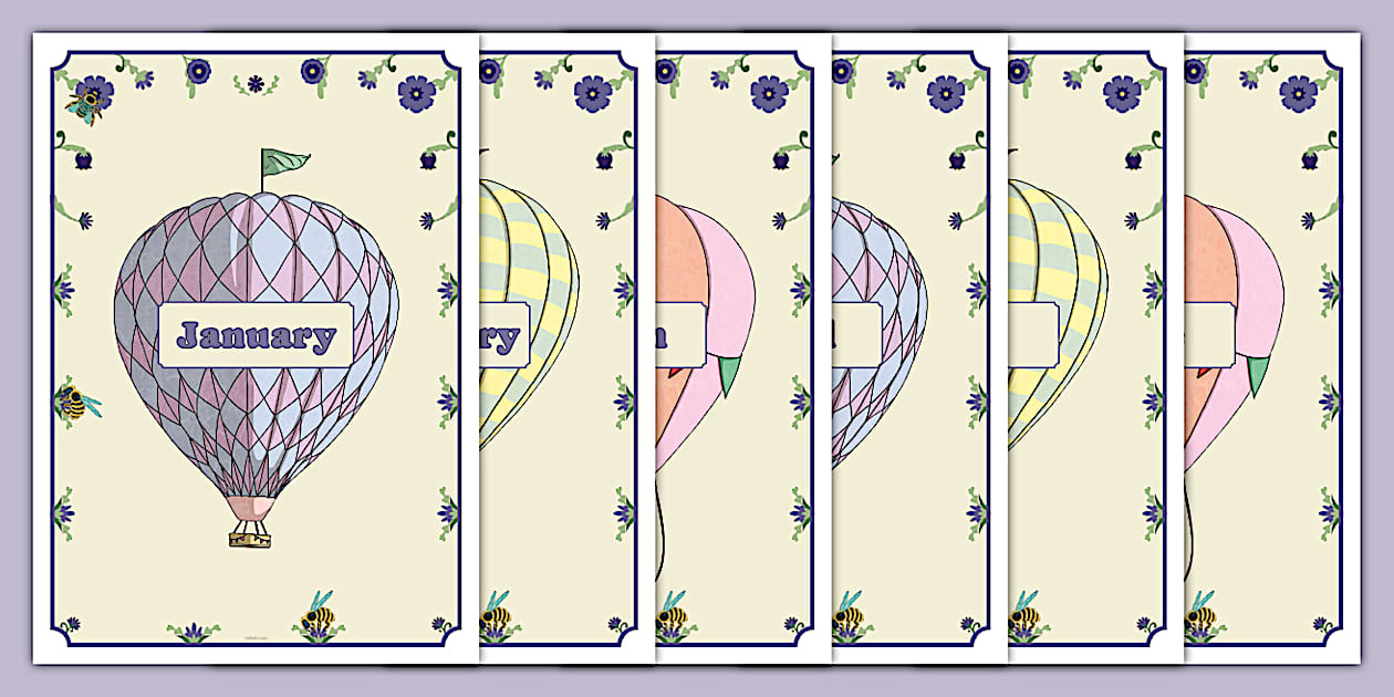 Bee-Themed Birthday Hot Air Balloons Display (teacher made)