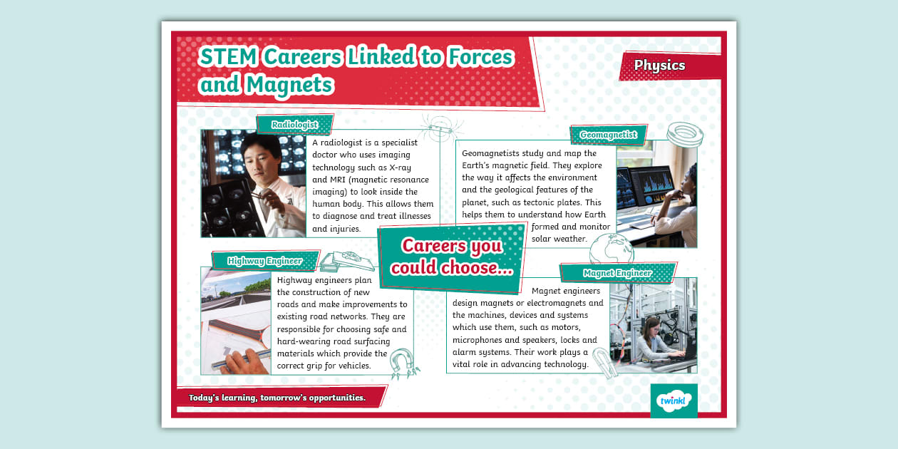 Forces and Magnets STEM Careers Poster - KS2 (teacher made)