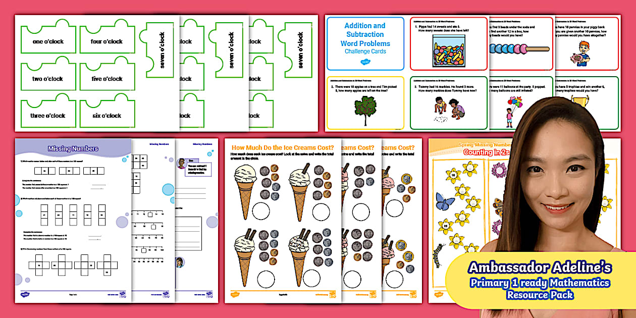 Primary 1 ready Mathematics Resource Pack by Adeline @bubzexplorer