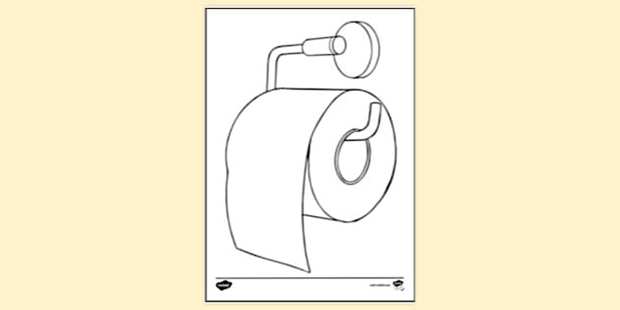 Toilet Paper Colouring Sheet | Colouring Sheets - Twinkl