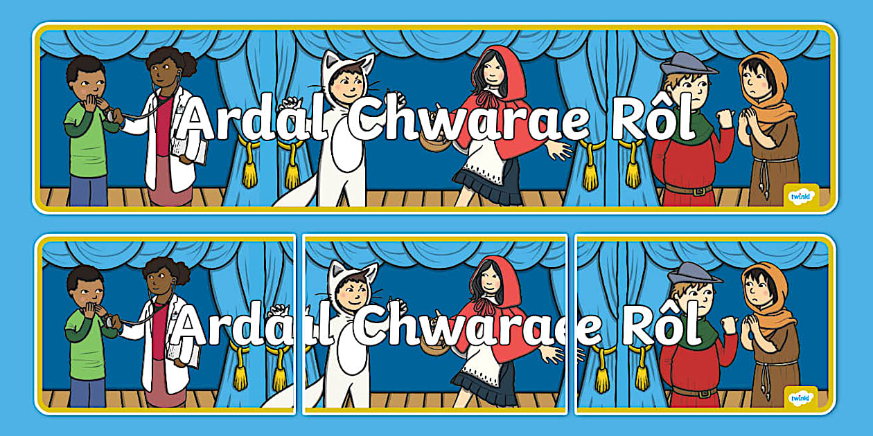 Cursive * New * Role Play Area Sign Welsh (teacher made)