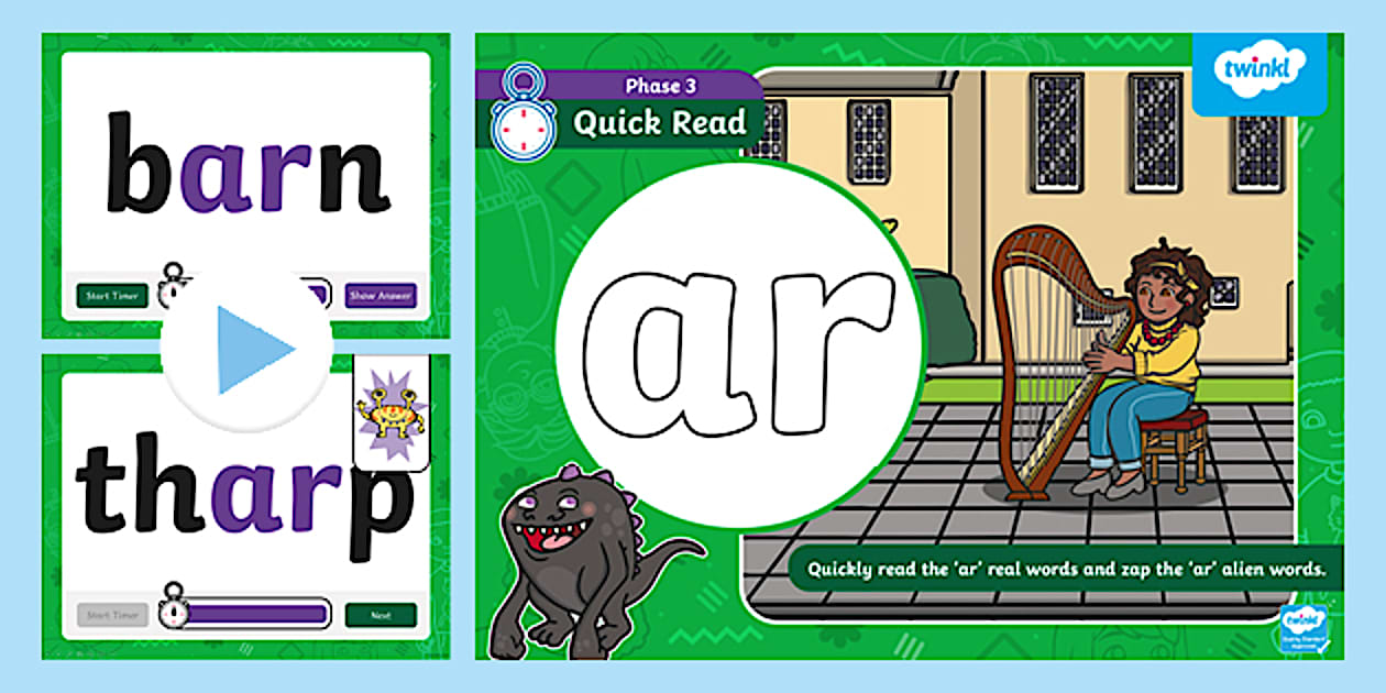 Phase 3 Quick Read PowerPoint ar (teacher made) - Twinkl