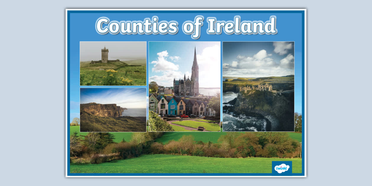 Counties of Ireland Photo Display Poster (teacher made)
