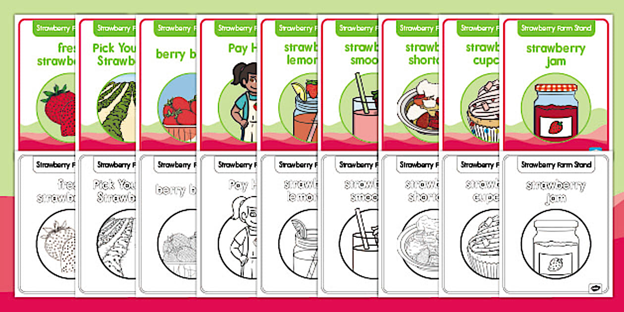 Strawberry Farm Stand Dramatic Play Posters (teacher made)