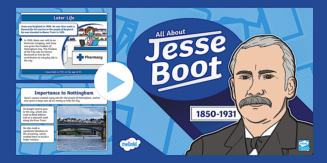 Jesse Boot Information PowerPoint (teacher made) - Twinkl