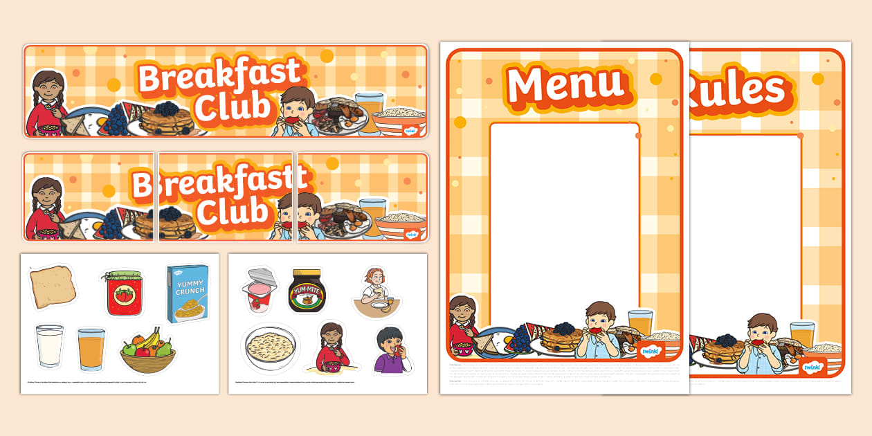 Breakfast Club Display Pack - Twinkl - KS1 (teacher made)