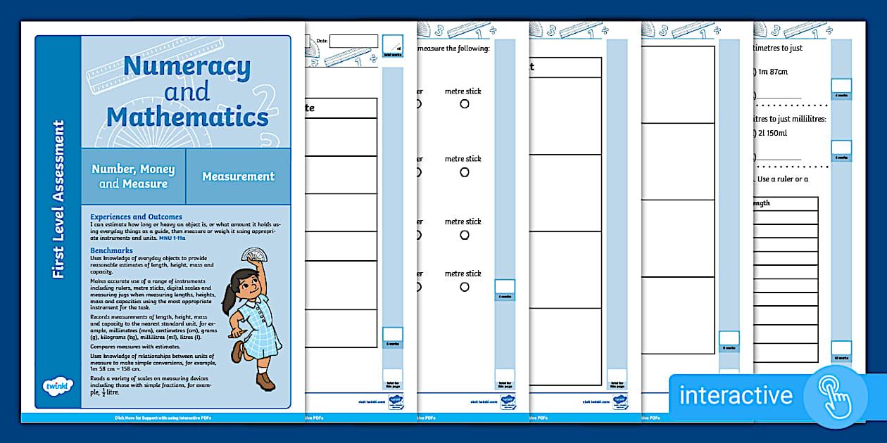 Interactive: First Level Mathematics Assessment - Measure