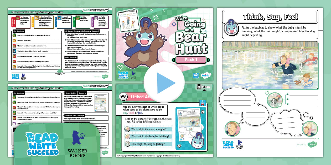 FREE! - We're Going on a Bear Hunt Whole-Class Guided Reading Pack 1 ...