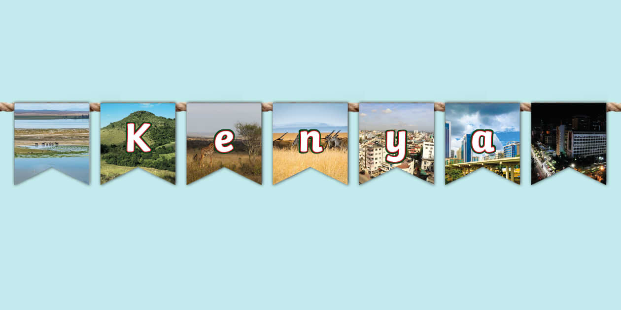 Kenya Photo Bunting - Twinkl Bunting Geography