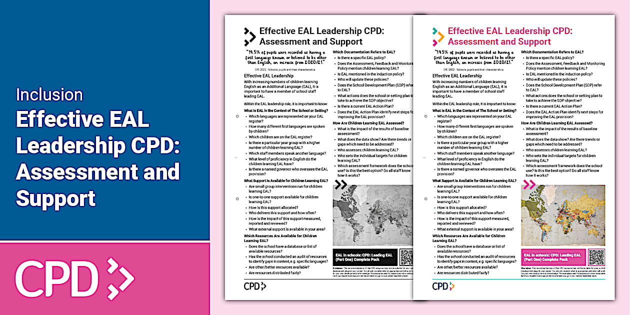 Effective EAL Leadership CPD: Assessment and Support