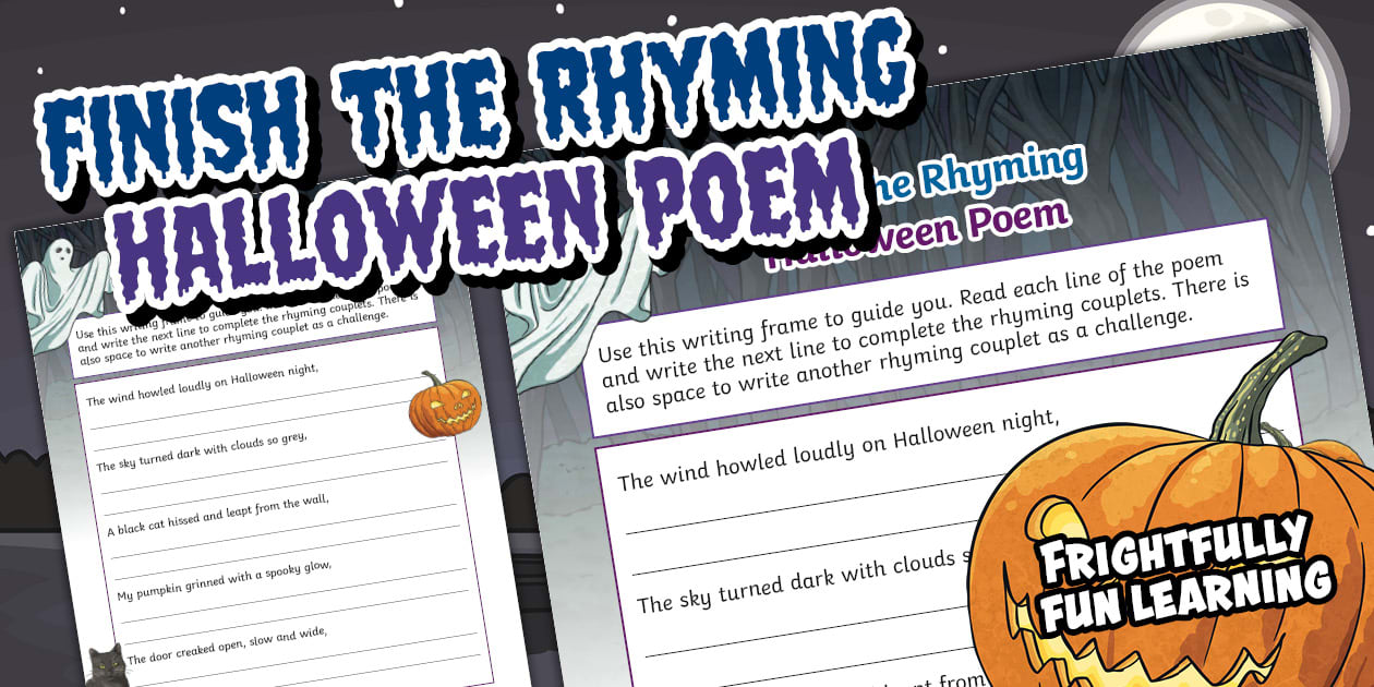 Writing Prompt: Finish the Rhyming Halloween Poem