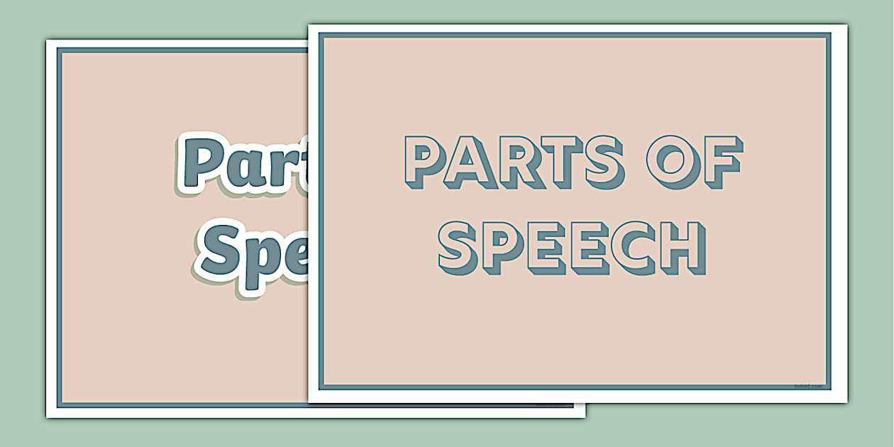 3D Effect-Themed Parts of Speech Display Poster - Twinkl
