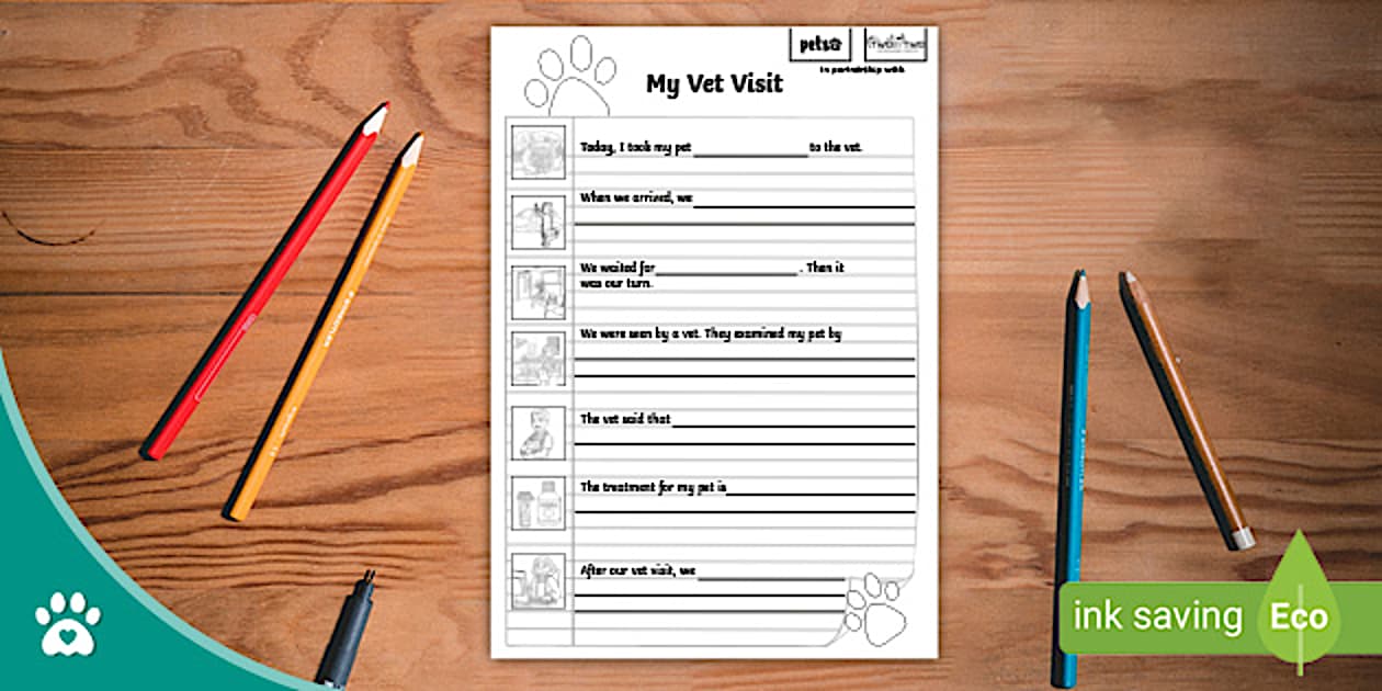 My Vet Visit - Activity Sheet - Vets - Veterinarian - Pets