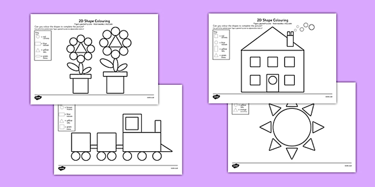 Colour by 2D Shapes Polish Translation (teacher made)
