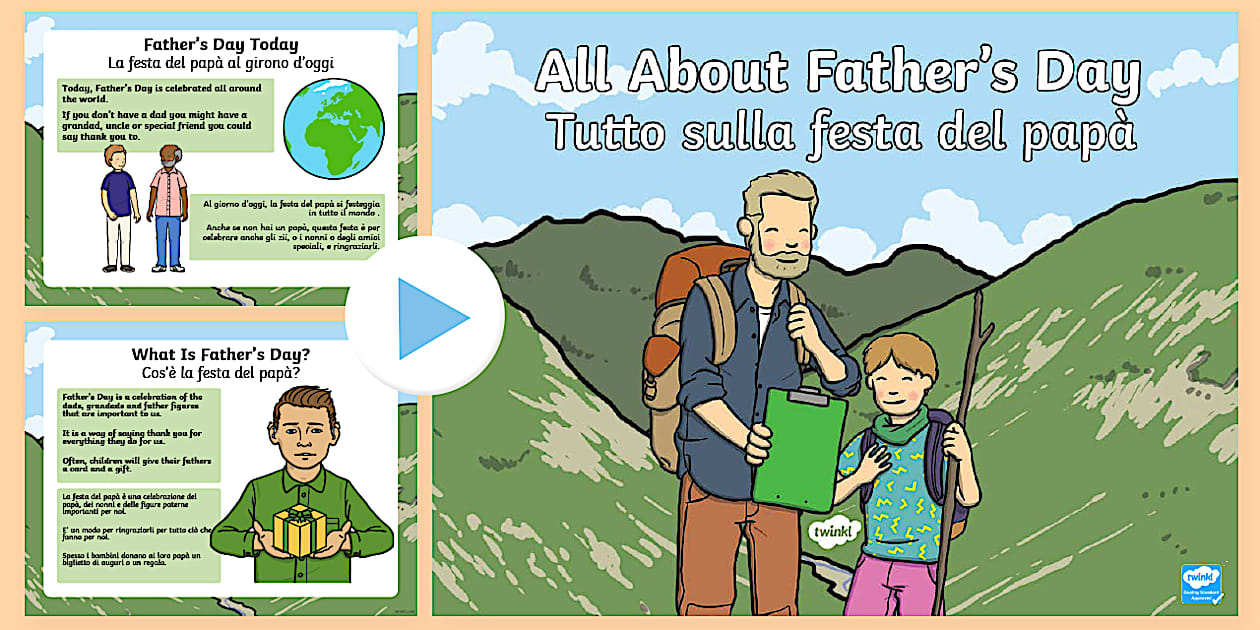 EYFS All About Father's Day PowerPoint English/Italian
